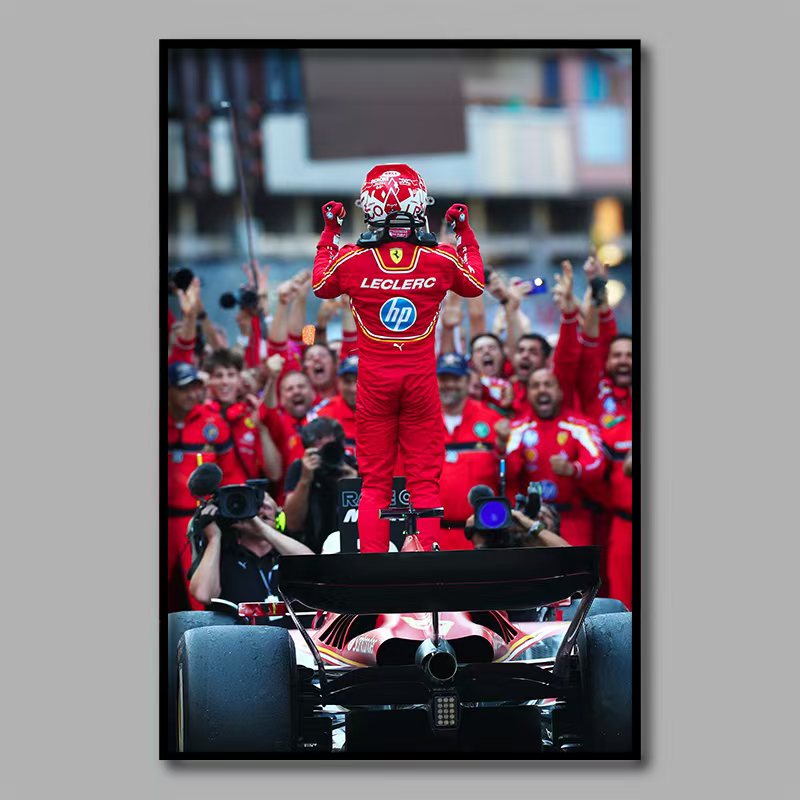Charles Leclerc 2024 Monaco Winner Frame 90x60CM – DRS Lane